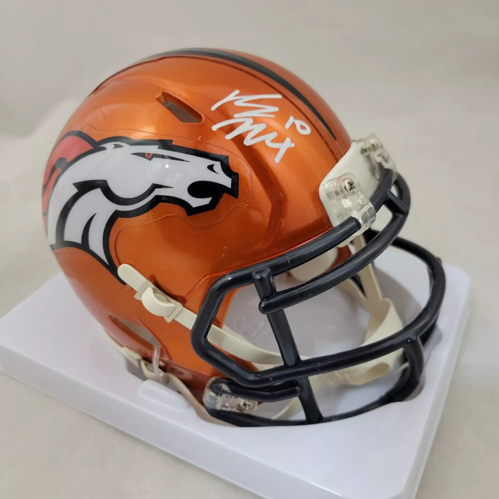 BO NIX SIGNED DENVER BRONCOS FLASH SPEED MINI HELMET BECKETT QR ...